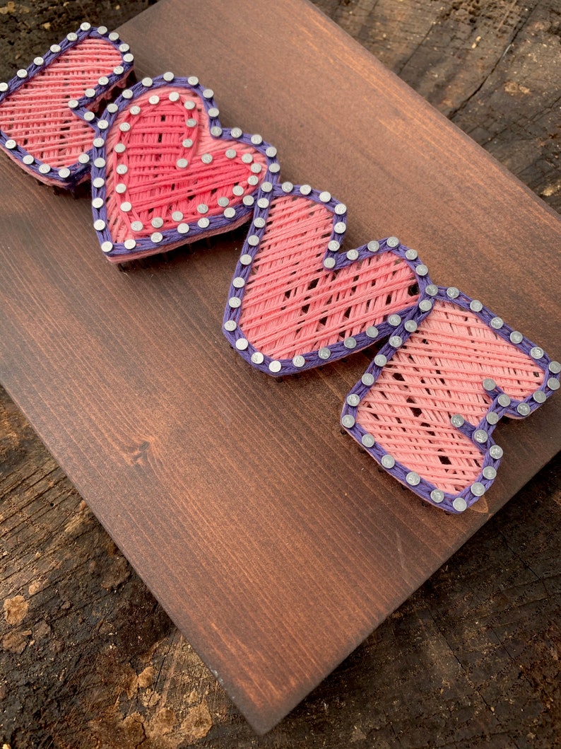 LOVE String Art Template & Directions DIY Project Handmade Gift ...