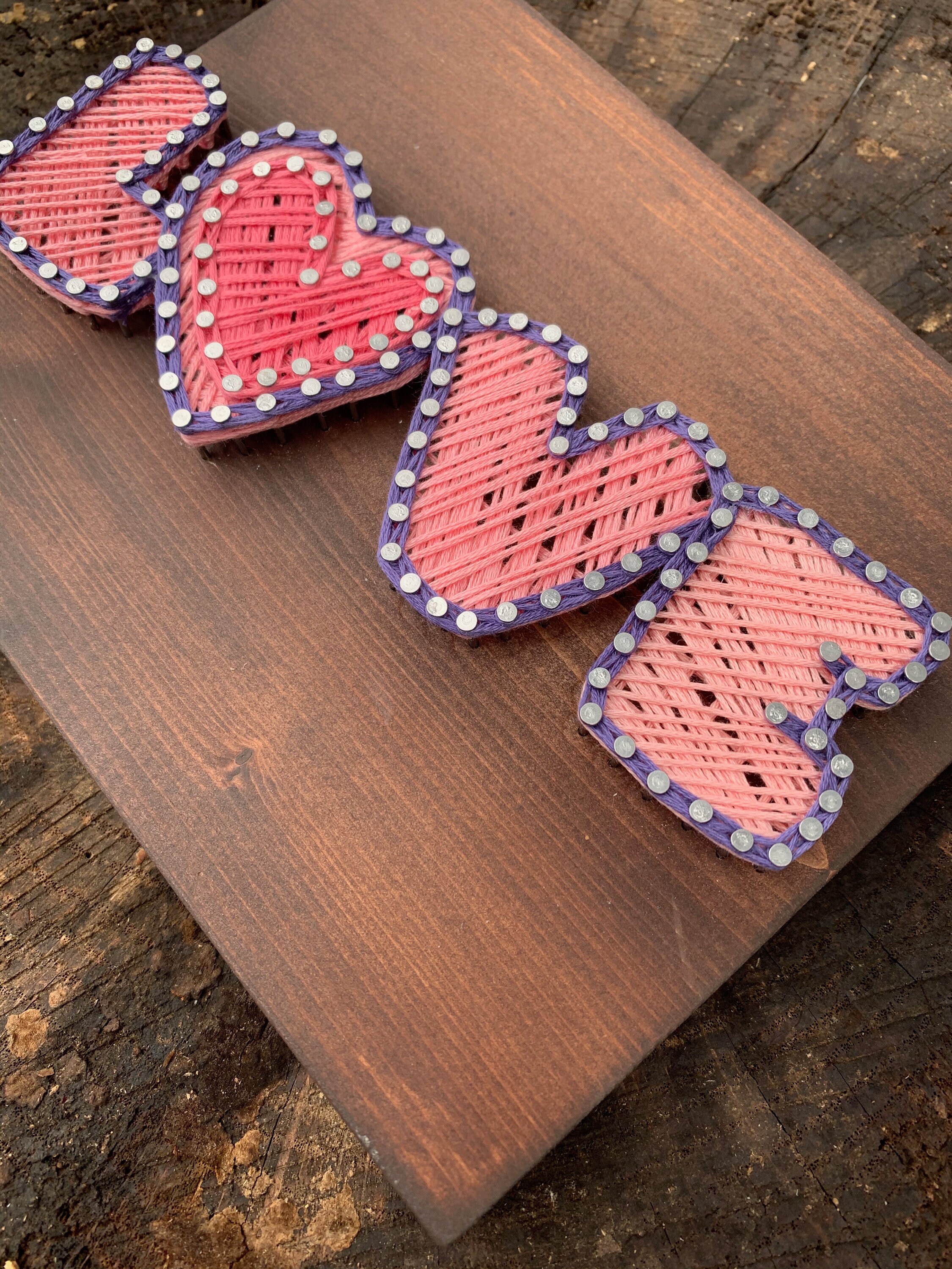 LOVE String Art Template & Directions DIY Project Handmade Gift ...