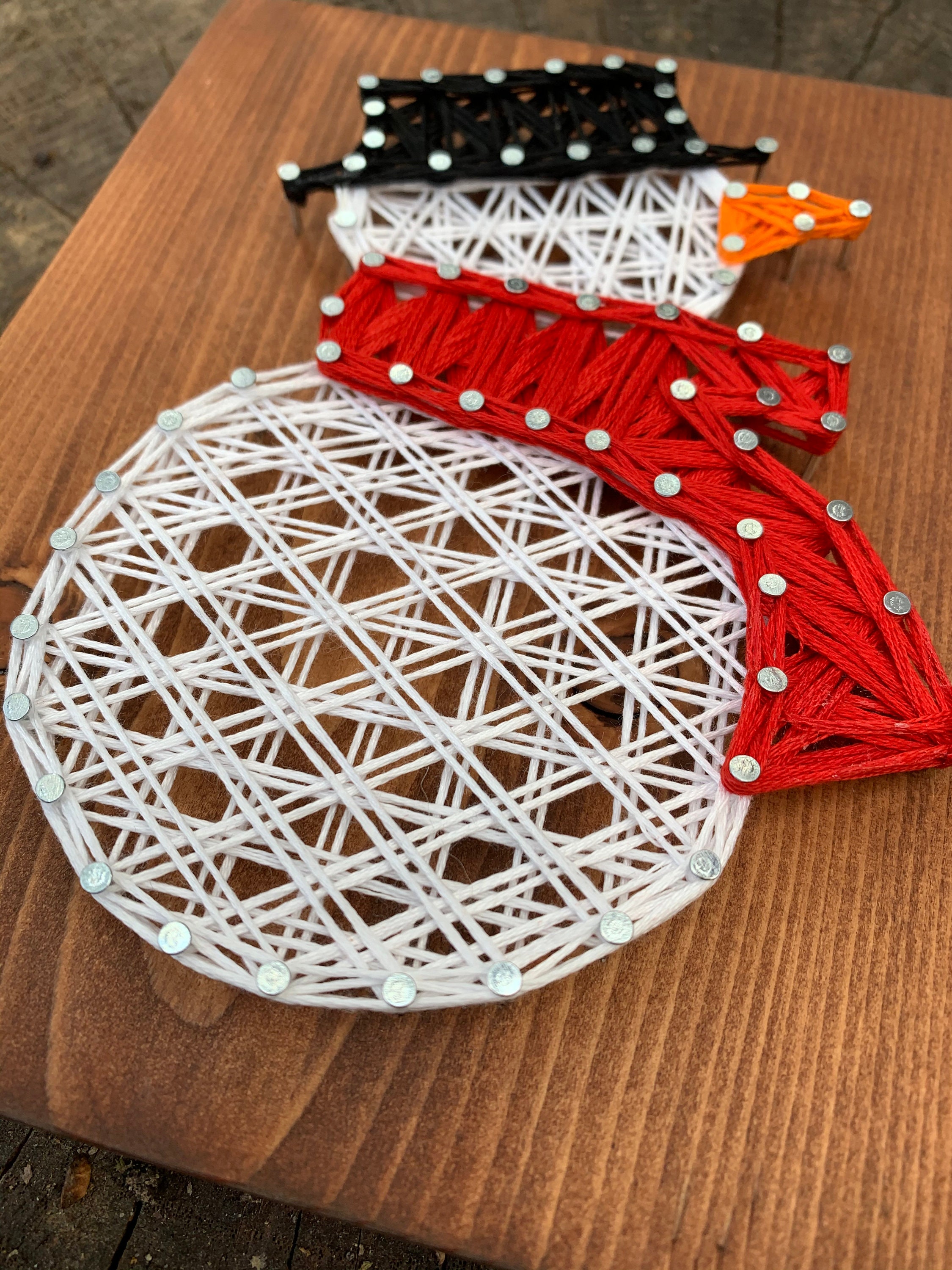 Snowman String Art TEMPLATE & Directions DIY Project | Etsy UK