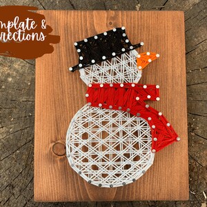 Snowman String Art TEMPLATE & Directions DIY Project | Etsy