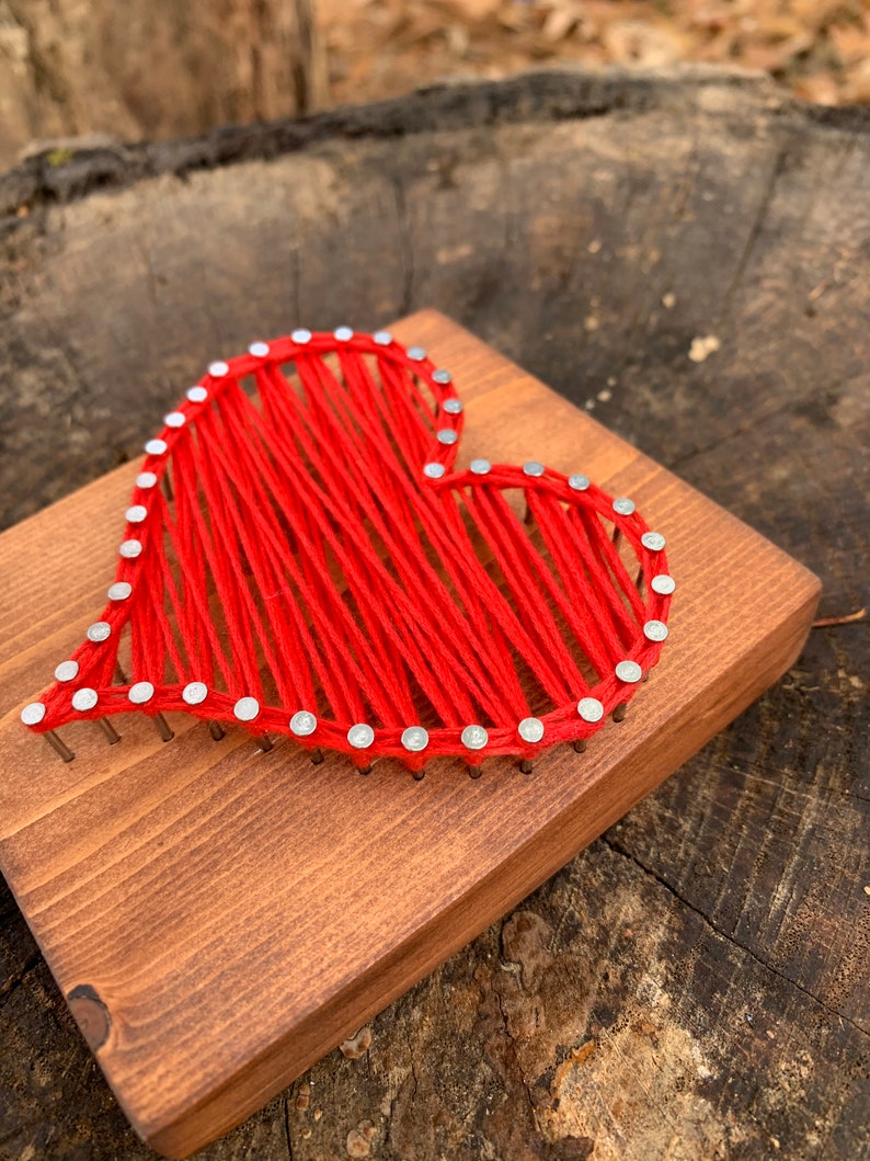 Heart String Art Template & Directions DIY Project - Etsy