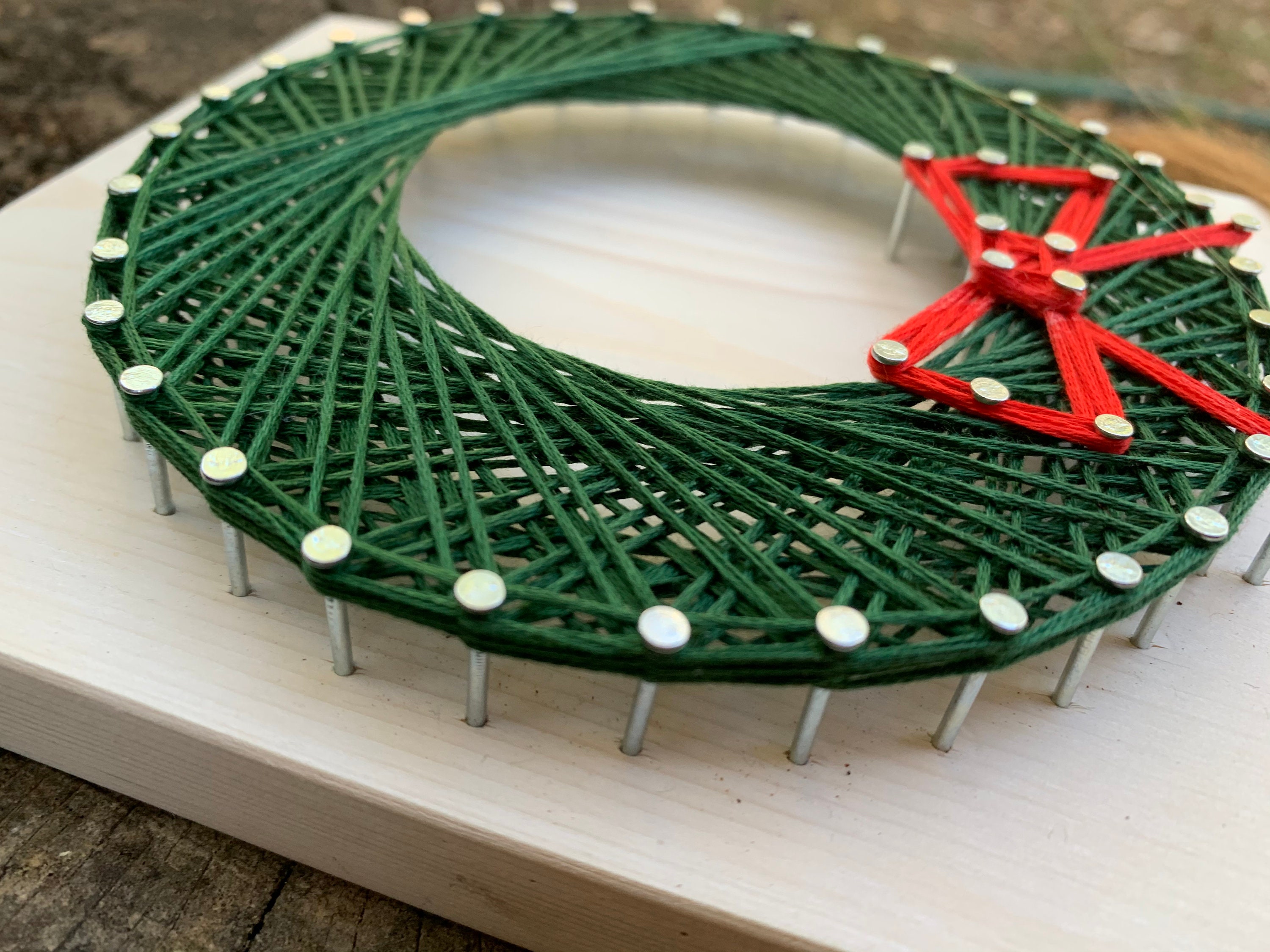 Wreath String Art TEMPLATE & Directions | DIY Project | Handmade Gift ...
