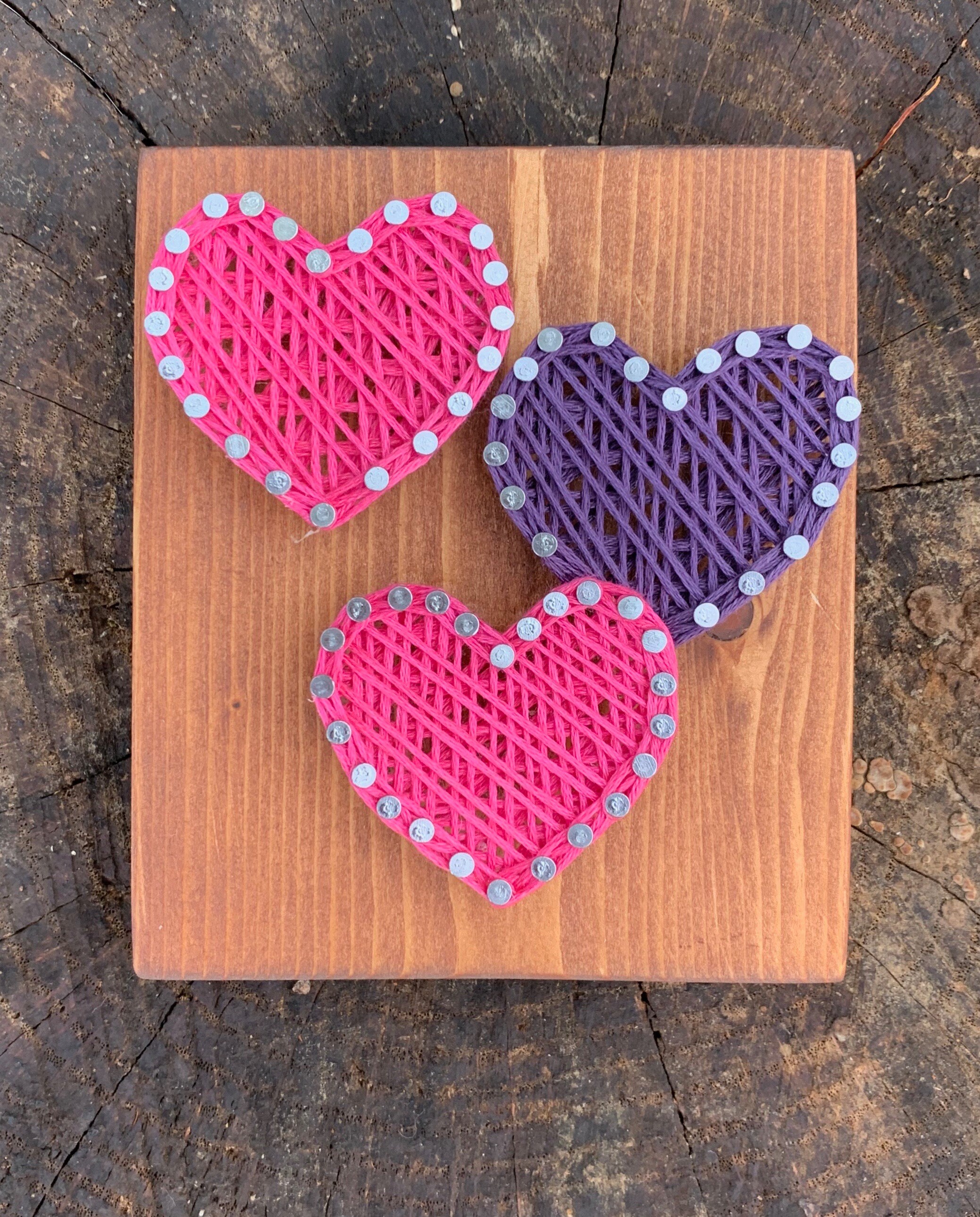 Mini Heart String Art Templates & Directions | 5 Designs | DIY Project ...
