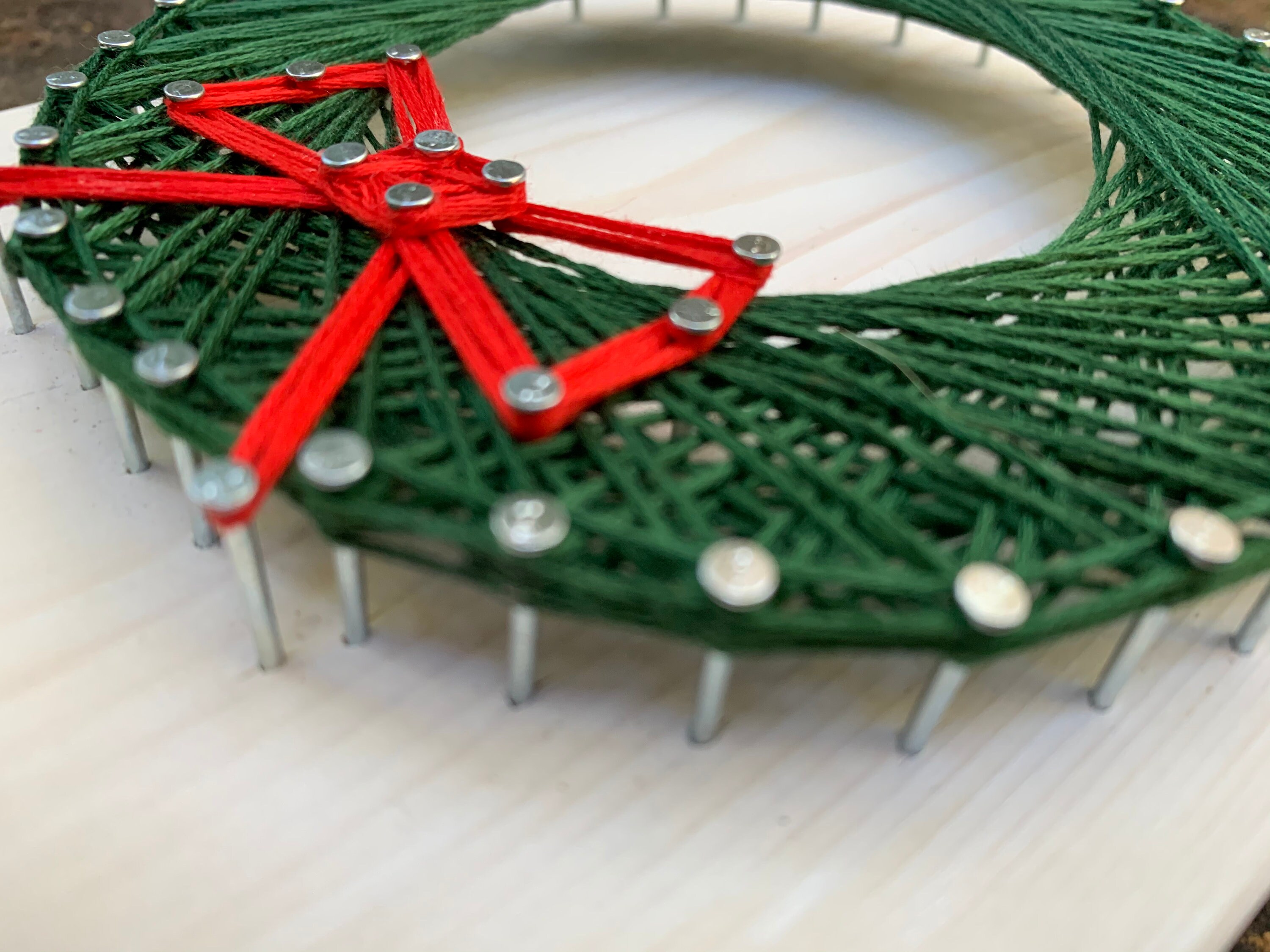 Wreath String Art TEMPLATE & Directions | DIY Project | Handmade Gift ...