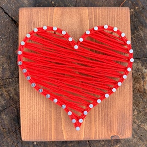 Heart String Art Template & Directions | DIY | Project | Handmade Gift ...
