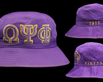 Omega Psi Phi Fraternity Bucket Hat-purple - Etsy