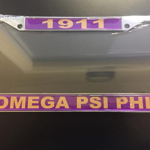 Omega Psi Phi License Plate Frame - Etsy
