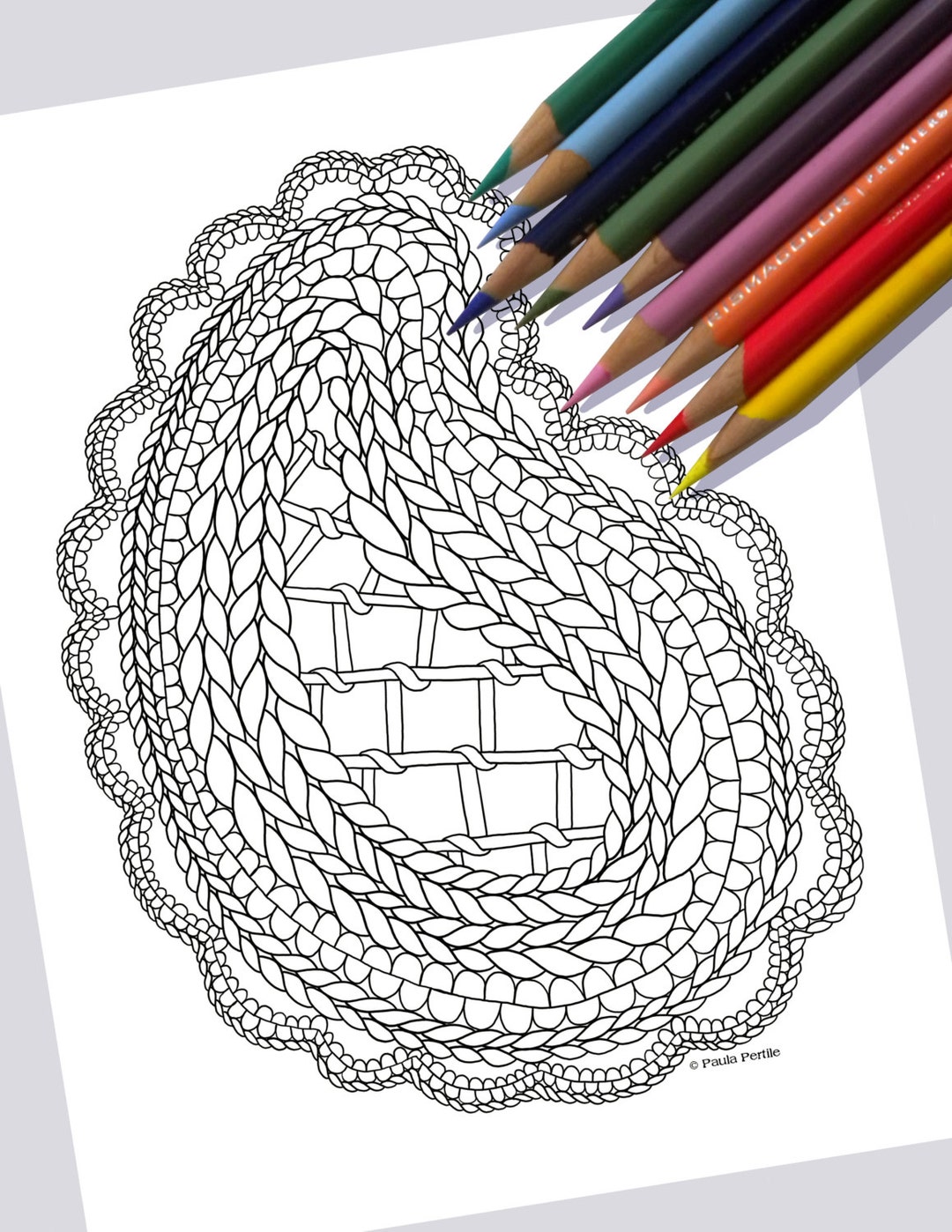 ONE PAISLEY Coloring Page / Printable Coloring Page / Drawing of ...