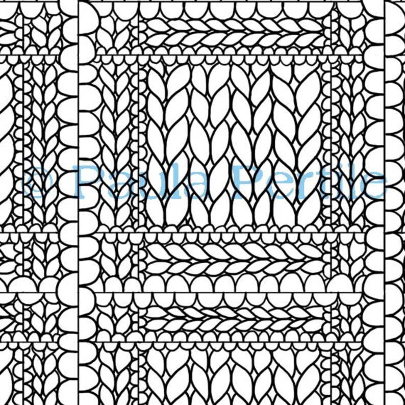 KNIT PLAID Coloring Page / Printable Coloring Page / Drawing of ...