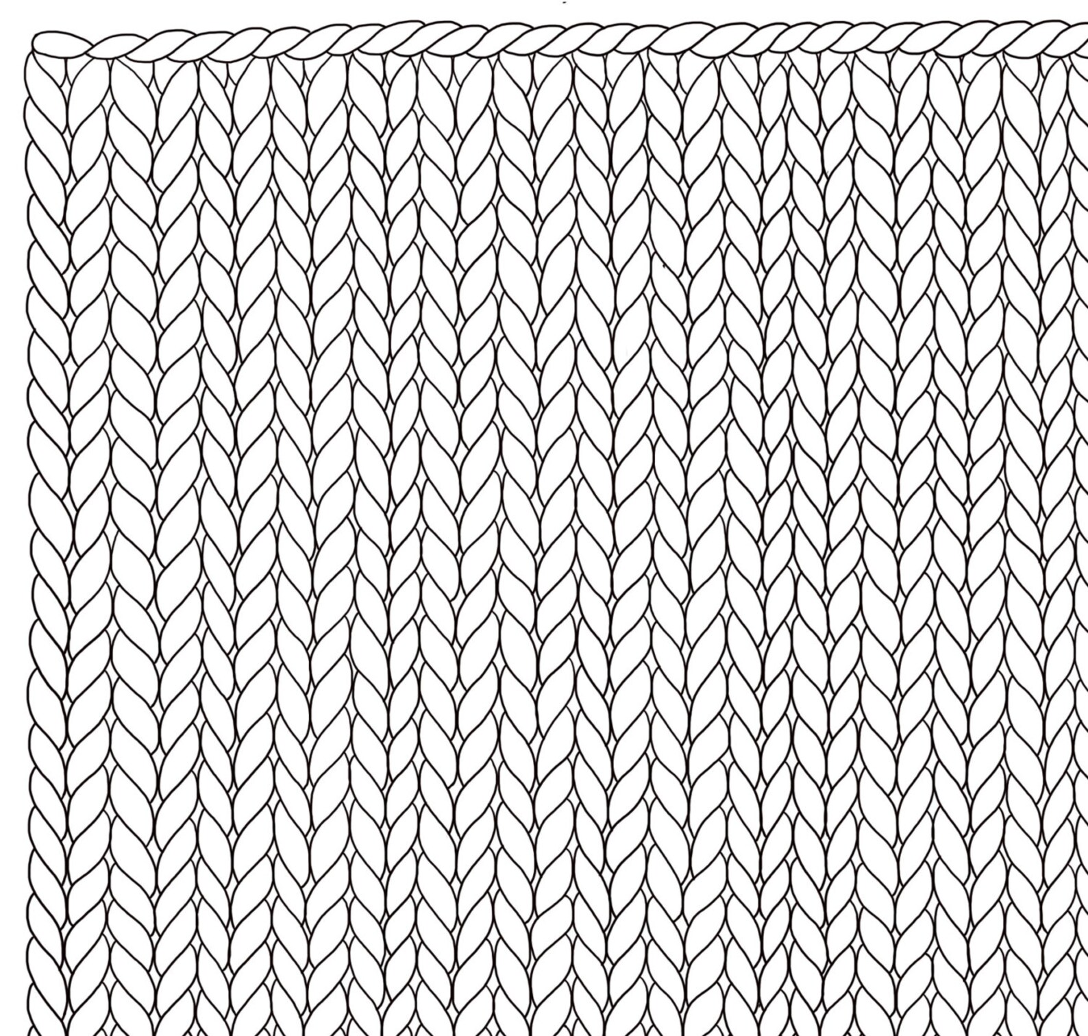 Blank Knit Coloring Page: Horizontal Stockinette Design (PDF & JPG) - Etsy