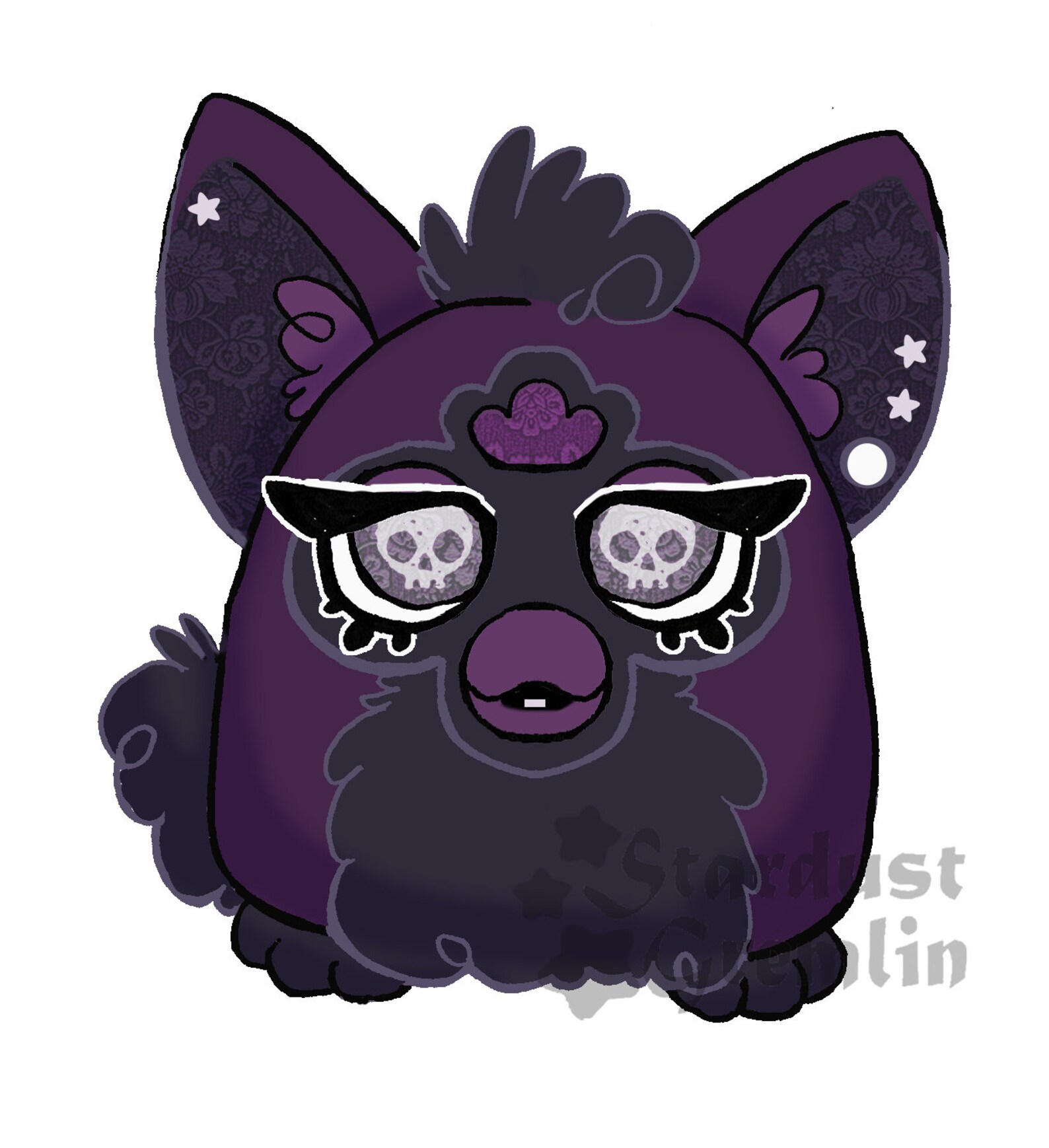 Furby Vinyl Sticker Punk Goth Purple Skull - Etsy