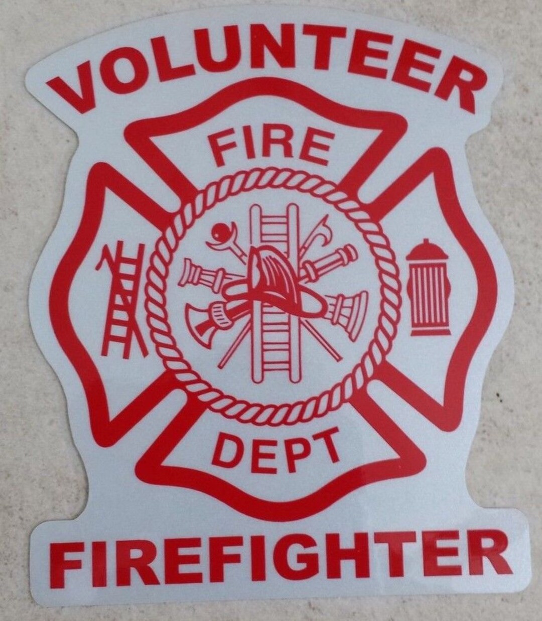 Reflective Volunteer Firefighter Sticker Decal Helmet Fun Truck Country ...