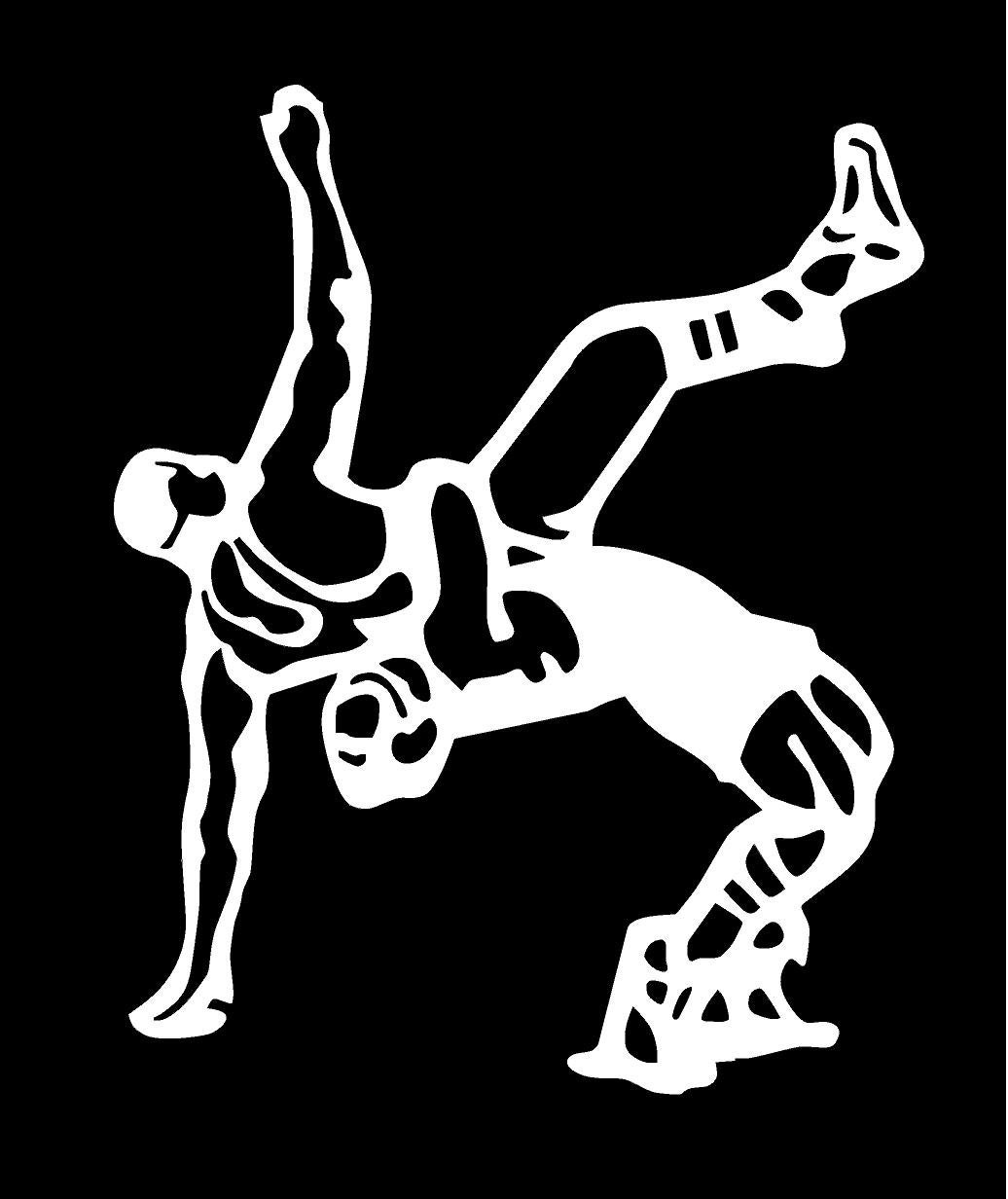 Wrestling Sport Vinyl Decal Fun Truck Country Bumper Sticker Car Truck ...