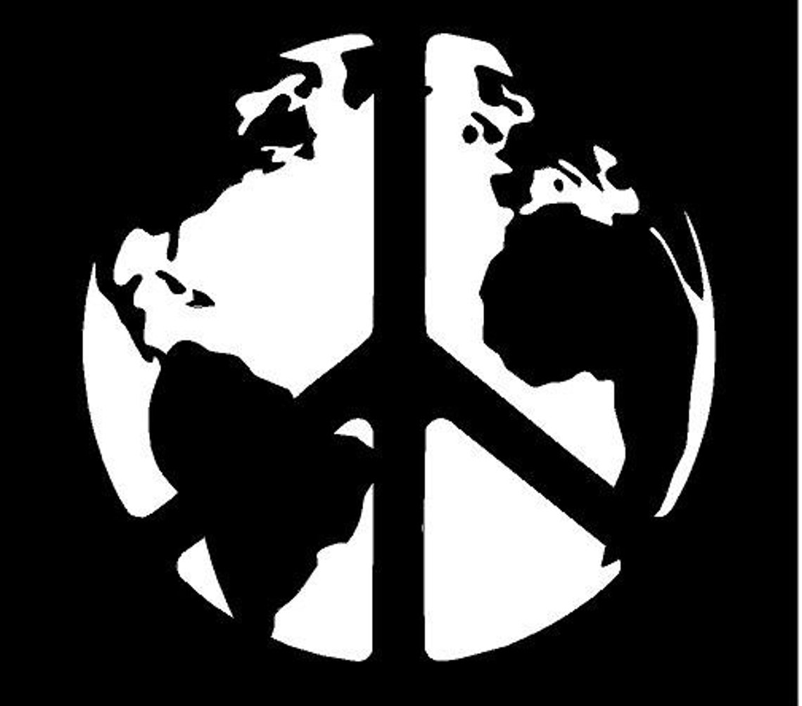 World Peace Symbol Fun Vinyl Decal Truck Country Bumper | Etsy