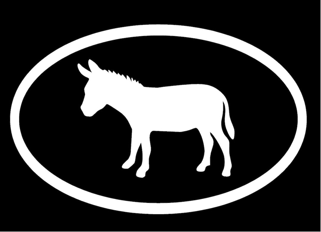 Donkey Euro Vinyl Decal Fun Truck Country Bumper Sticker Car Truck ...