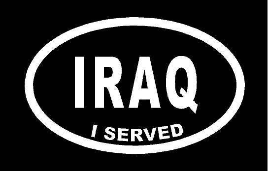 Vinyl Decal Iraq I Served USA Military Truck Country Bumper Sticker Car ...