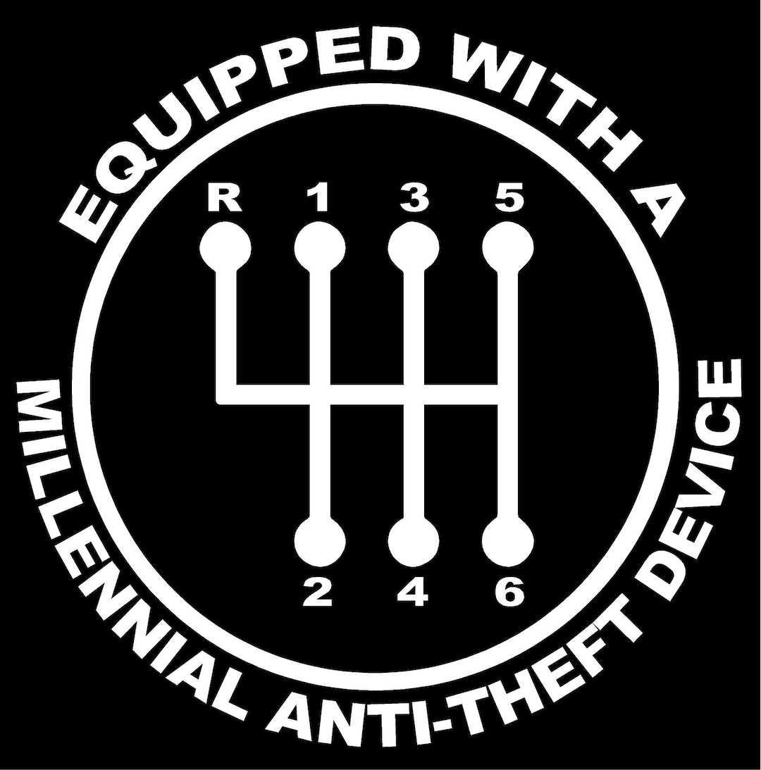 Stick Shift Anti Theft Standard Vinyl Decal Fun Truck Country Bumper ...