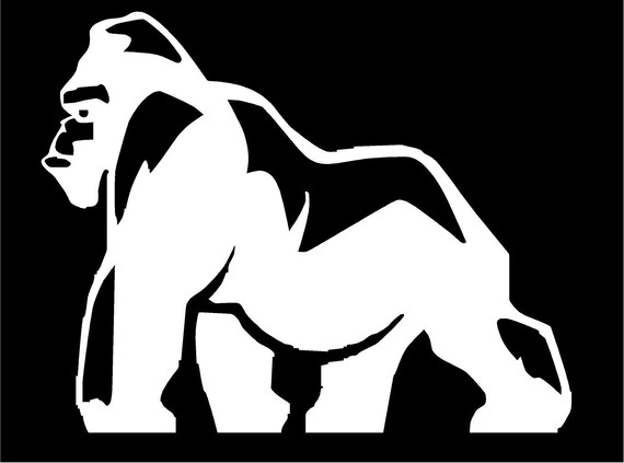 Gorilla Vinyl Decal Monkey Fun Truck Country Bumper Sticker - Etsy