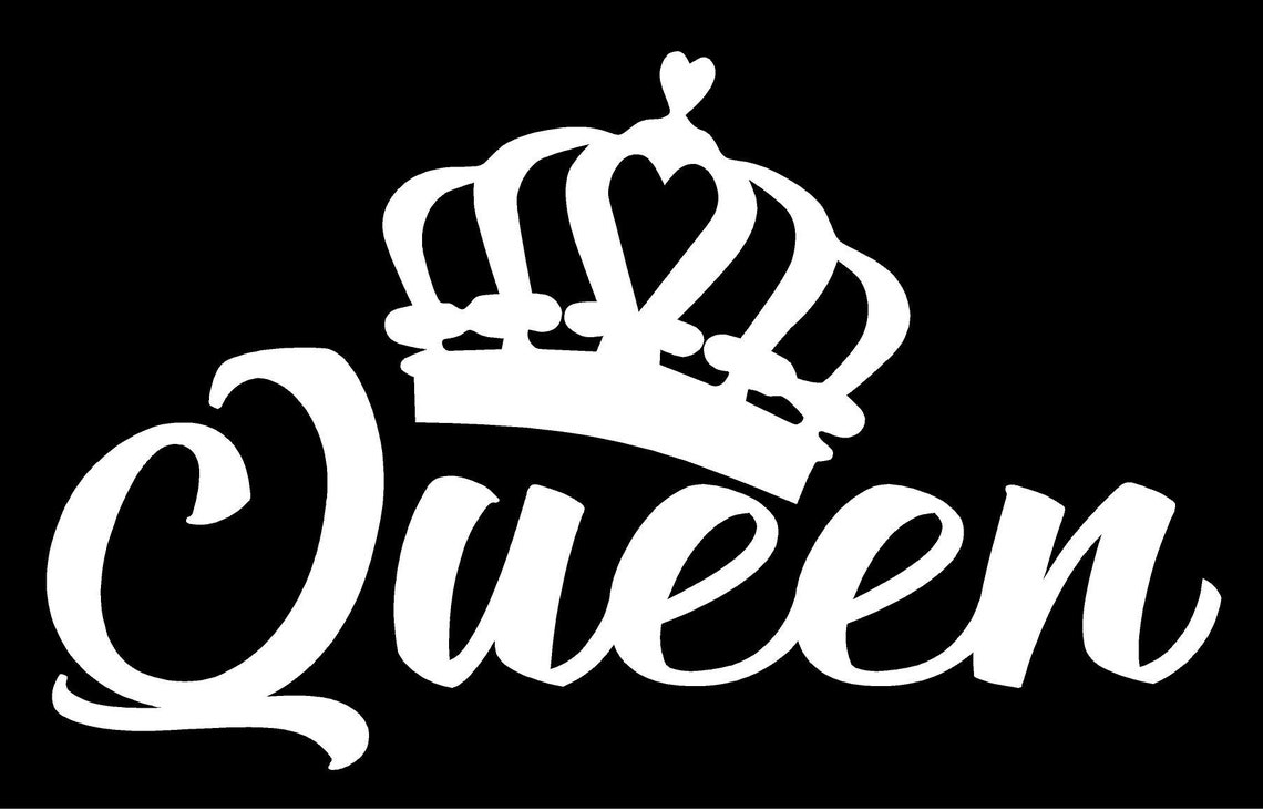 Queen With Crown Vinyl Decal Fun Truck Country Bumper Sticker Car Truck ...