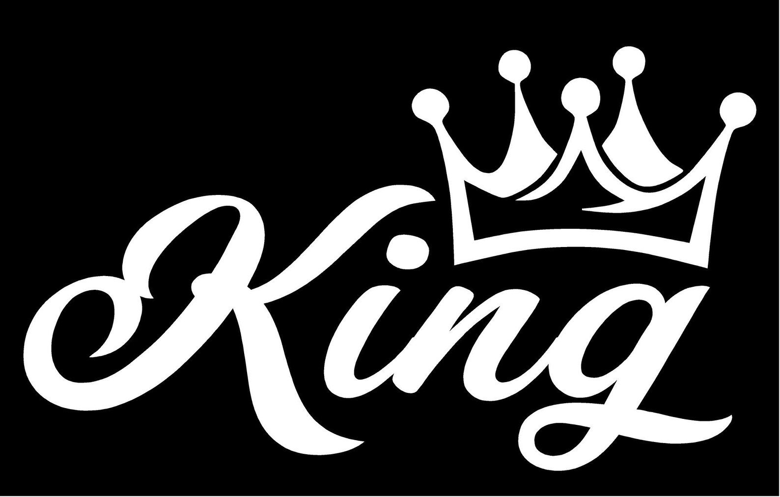 King With Crown Vinyl Decal Fun Truck Country Bumper Sticker Car Truck ...