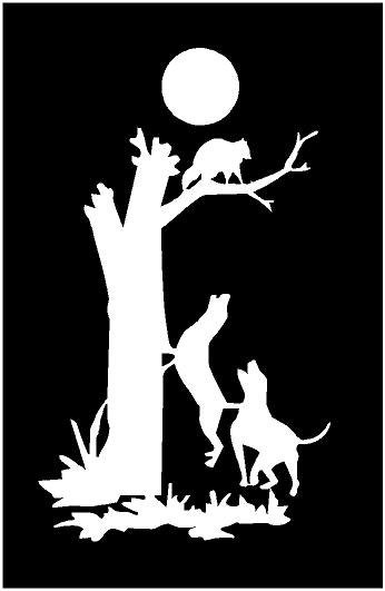 Vinyl Decal Coon Hunt Tree Dogs Hunt Truck Country Bumper Sticker Car ...