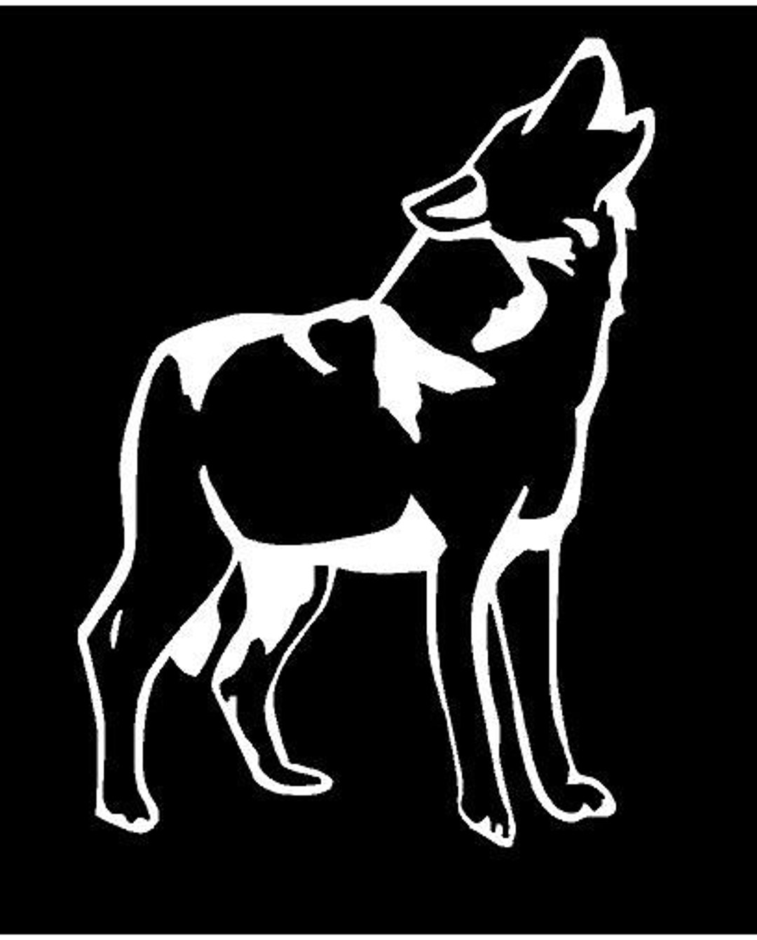 Vinyl Decal Wolf Standing Howl Howling Truck Country Bumper Sticker Car ...