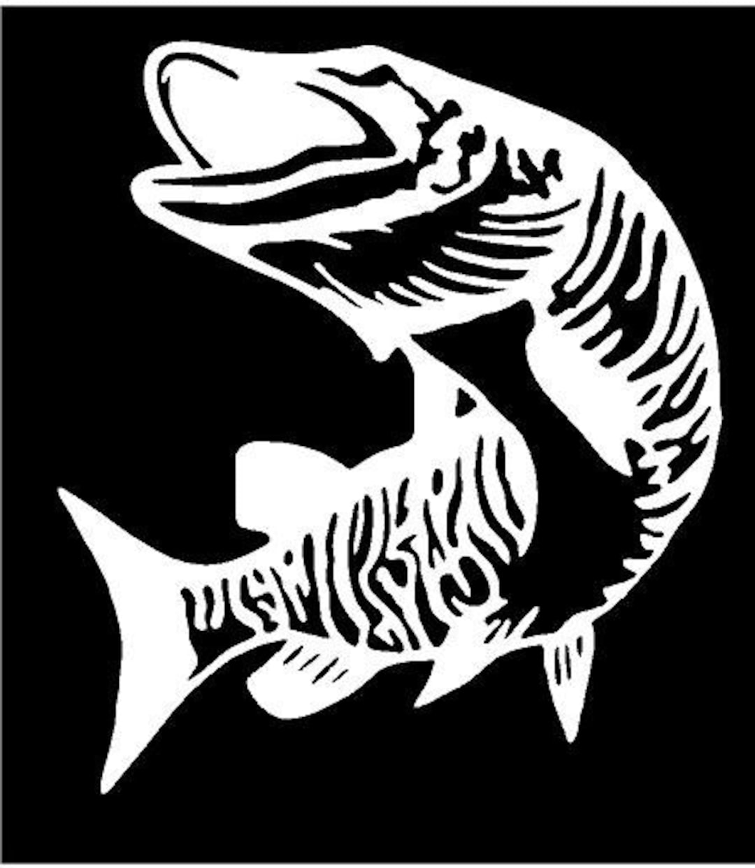 Vinyl Decal Muskie Pike Fish Fishing Boat Country Bumper Sticker Car ...