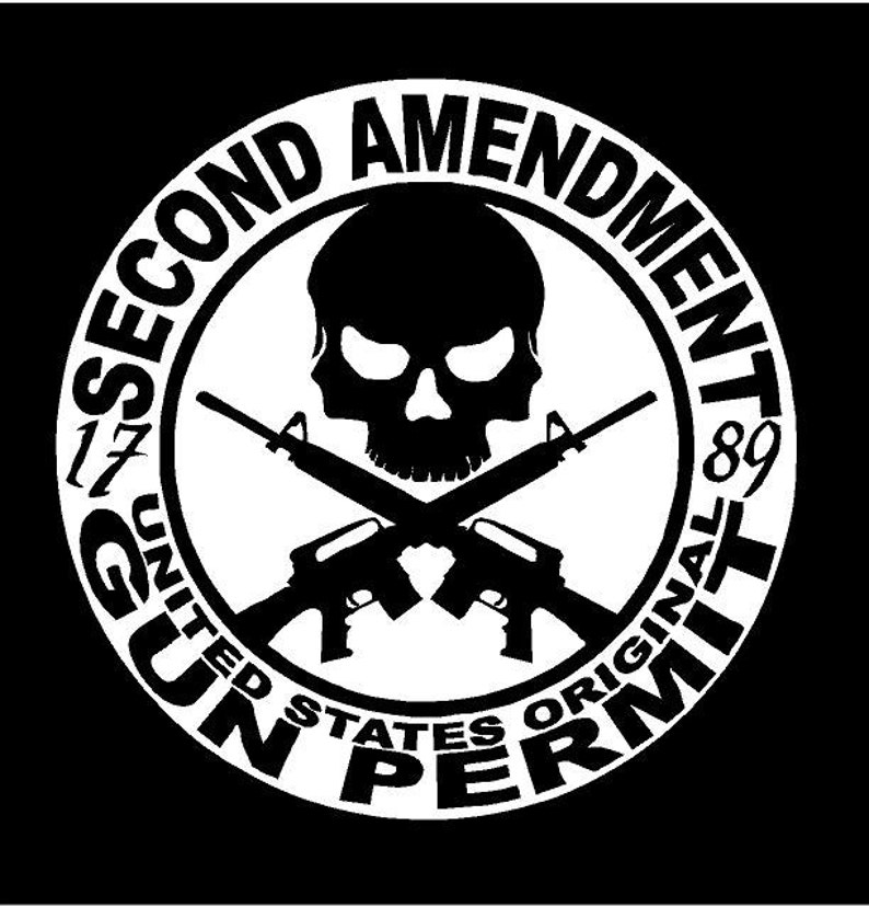 Vinyl Decal 2nd Amendment Skull Gun Control Truck Country - Etsy