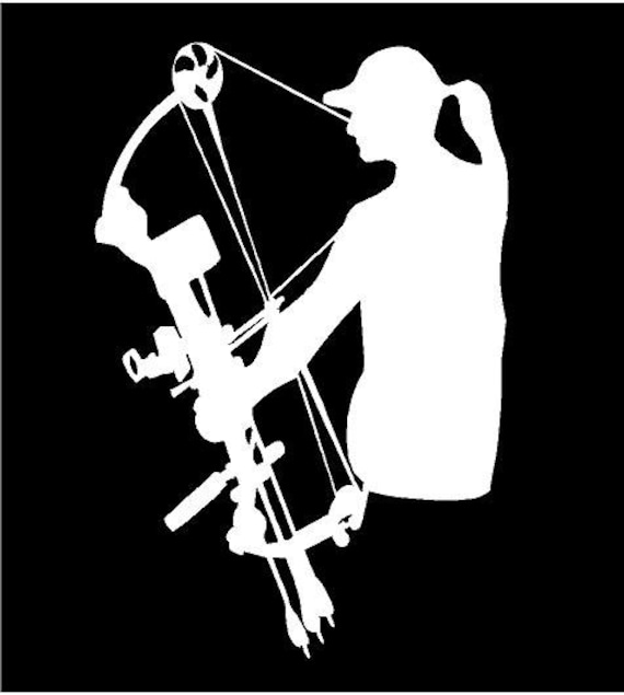 Girl Bowhunter Decal