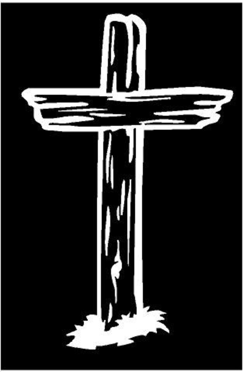Vinyl Decal Wooden Cross rugged wood religous truck country | Etsy