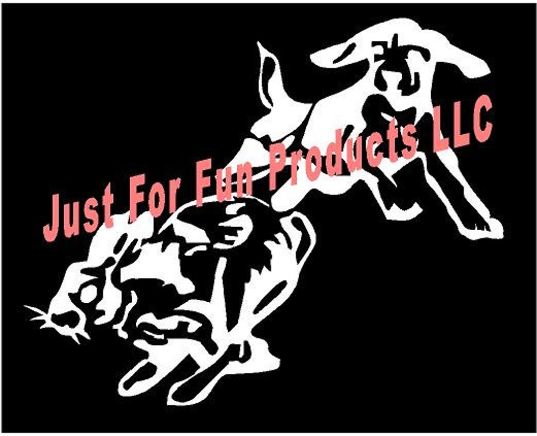 Vinyl Decal Beagle Chasing Rabbit Hunt Hunting Truck Country Bumper ...
