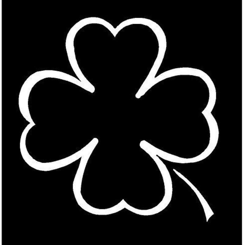 Vinyl Decal Clover 4 Leaf Good Luck Lucky Fun Country Bumper Sticker ...
