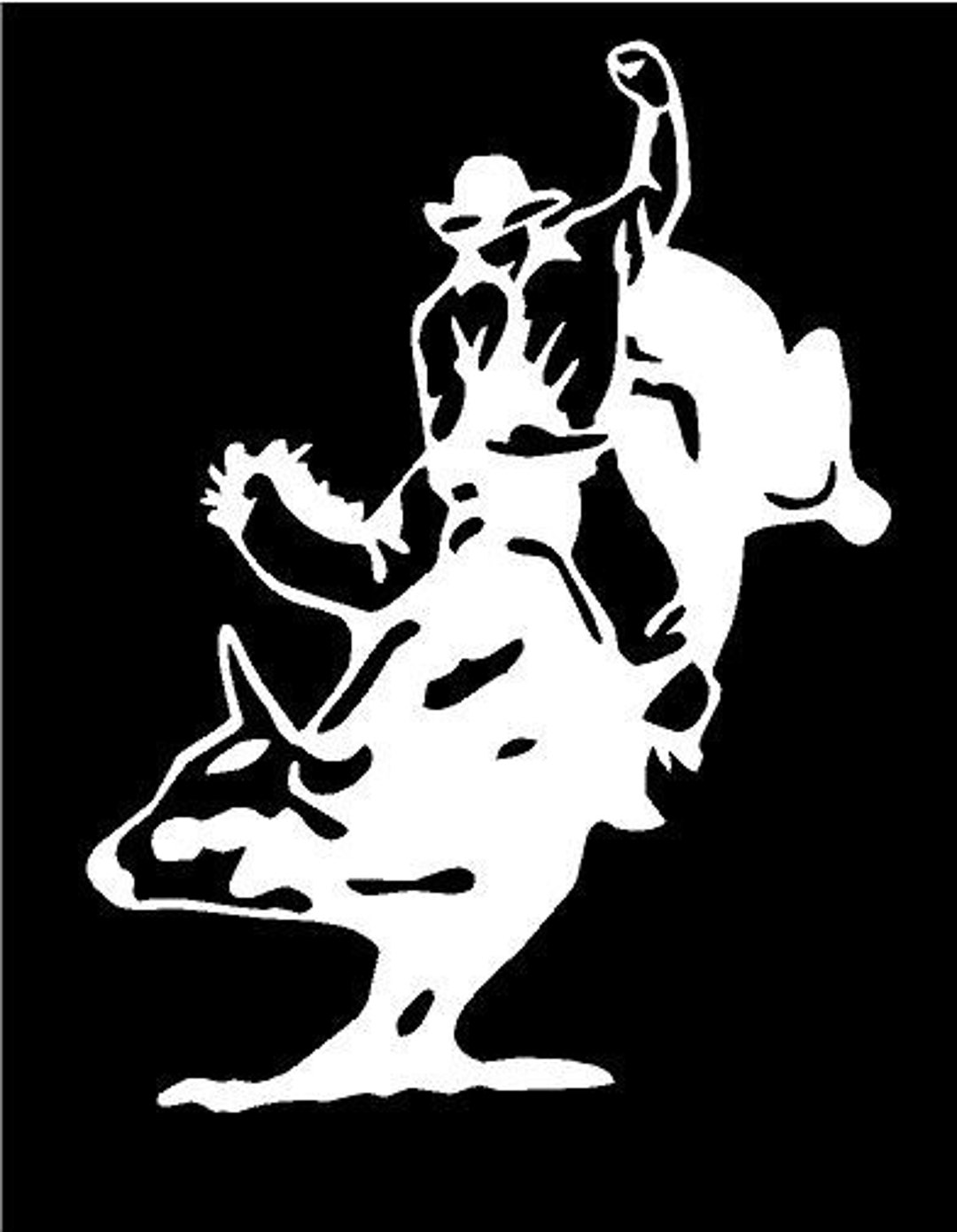 Vinyl Decal Bull Rider Rodeo Cowboy Ride Truck Country Bumper Sticker ...
