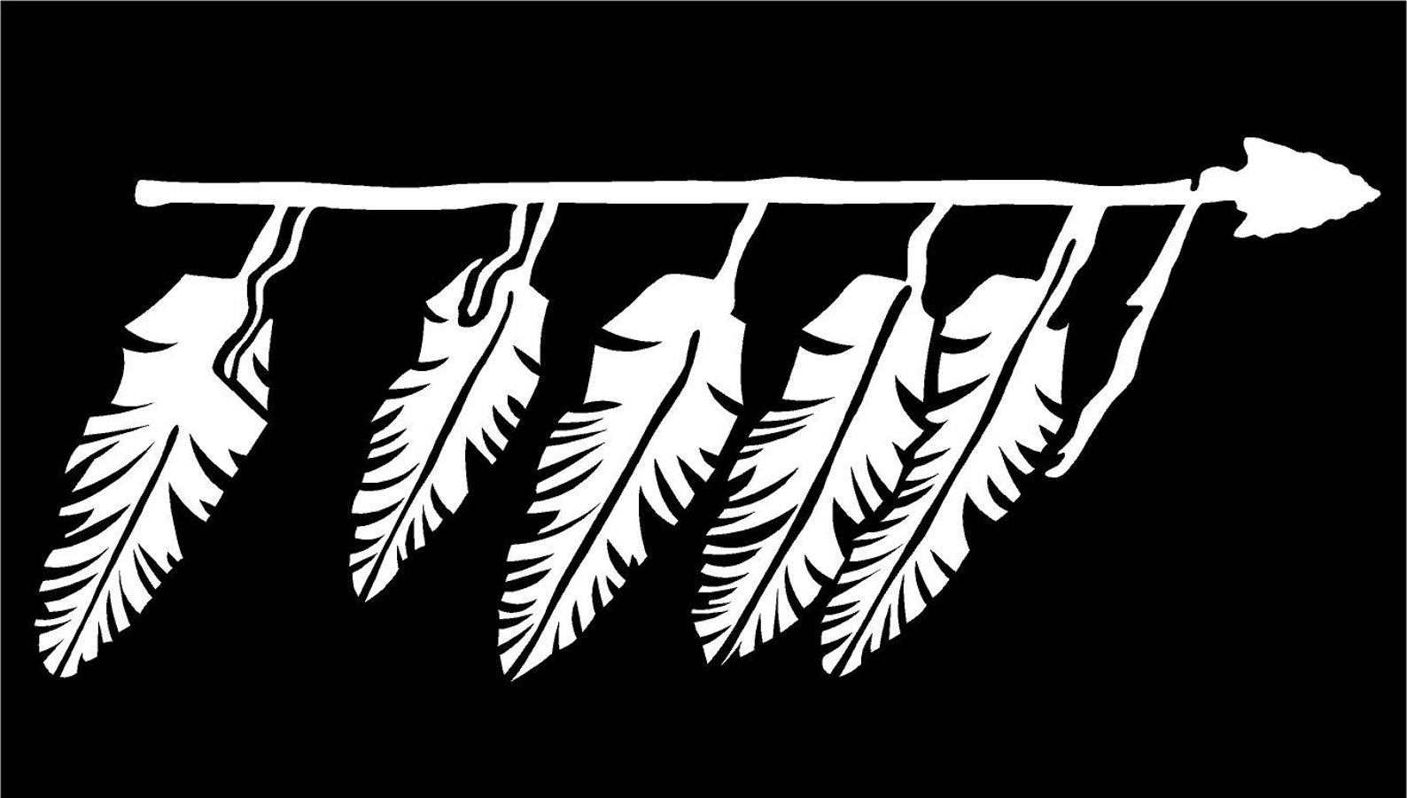 Vinyl Decal Arrow and Feathers Native American Country Bumper - Etsy