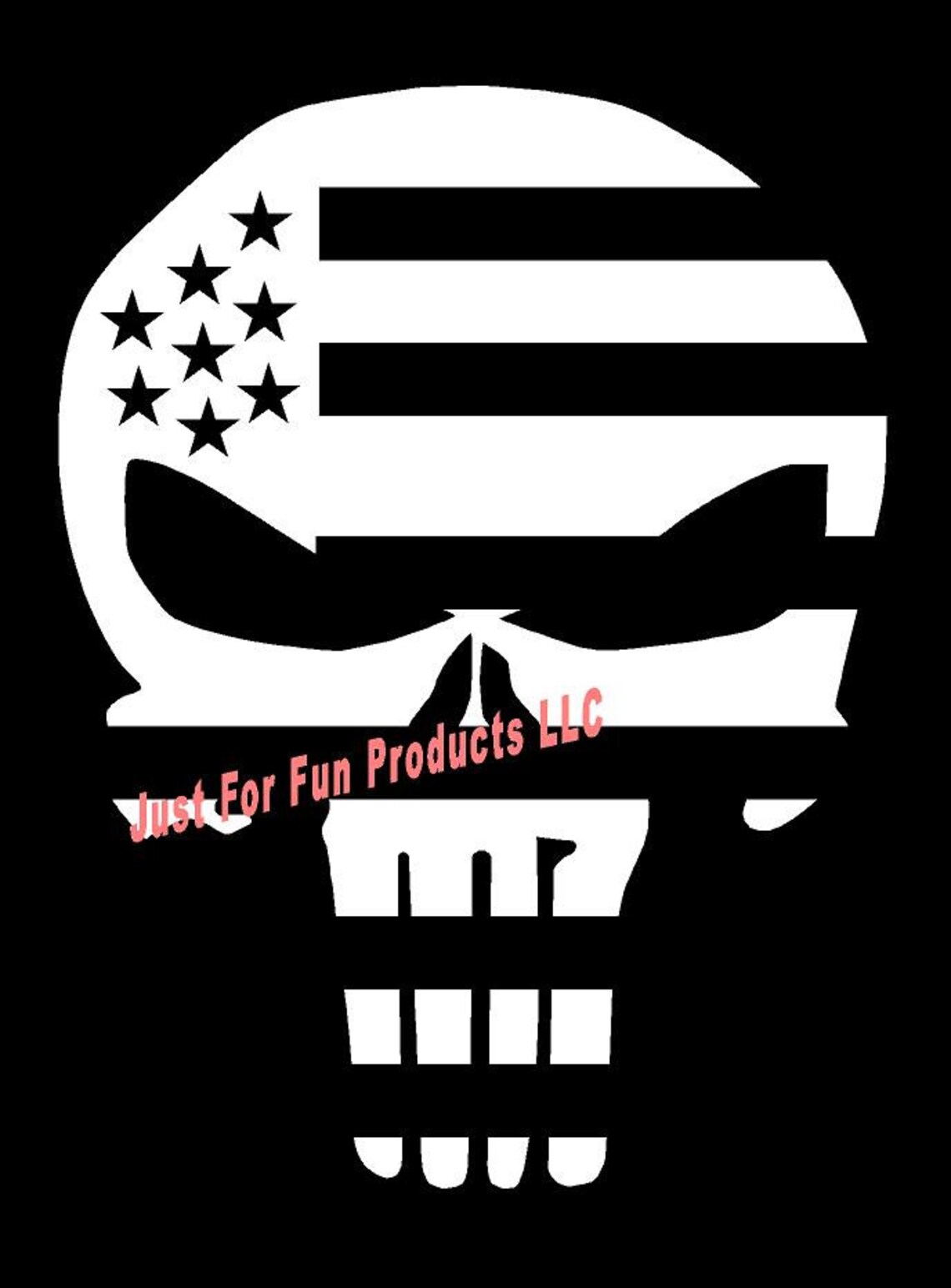 Vinyl Decal Flag Punisher Skull truck country bumper sticker | Etsy