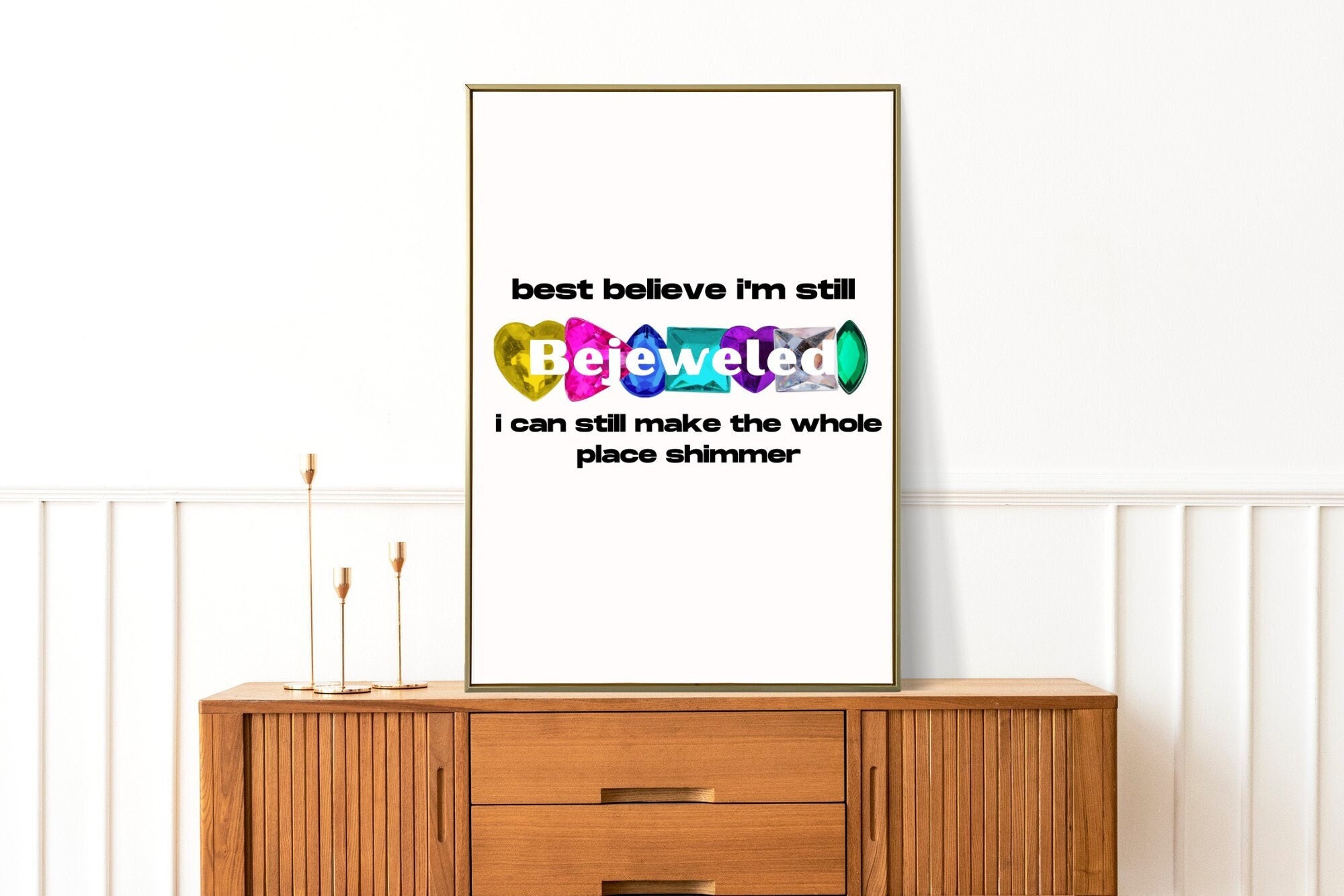 Bejeweled Taylor Swift Digital Art Print Midnights - Etsy