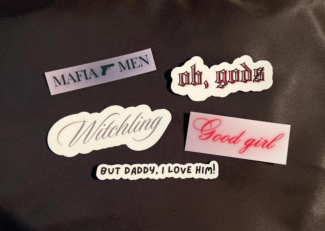 5 Pc Dark Romance Vinyl Sticker Bundle (waterproof, UV Resistant ...
