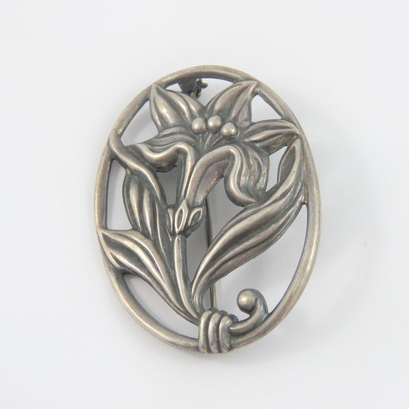 Small Silver Brooch - Etsy