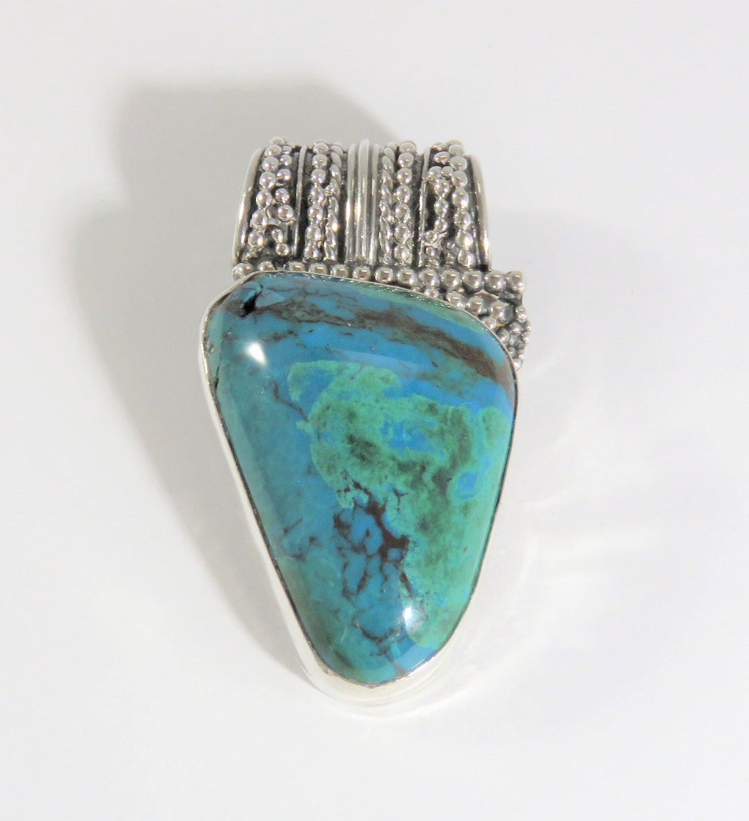 Sterling Arik Idan Hand Made Blue Stone Pendant - Etsy