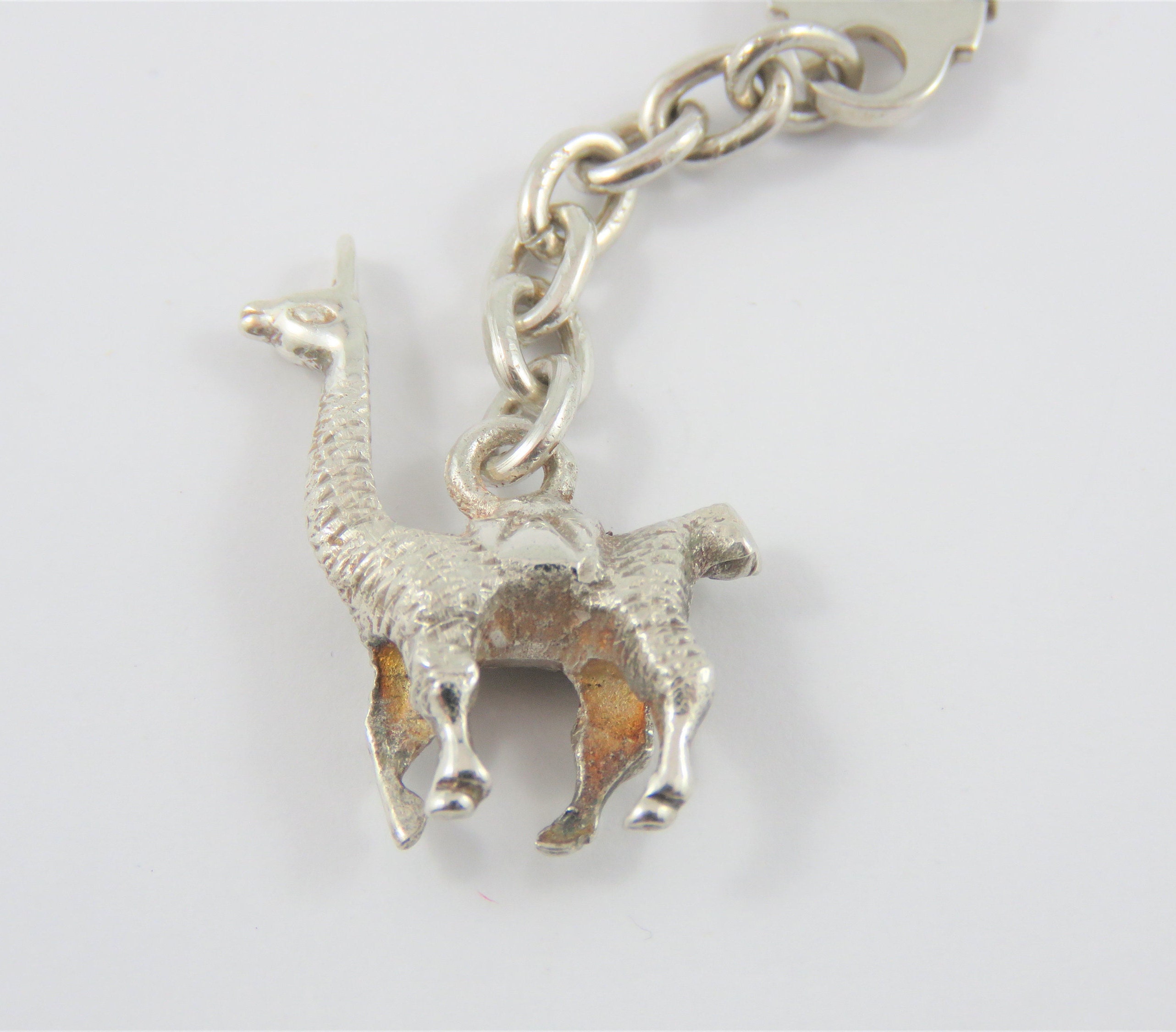 Sterling Silver Llama Key Chain - Etsy UK