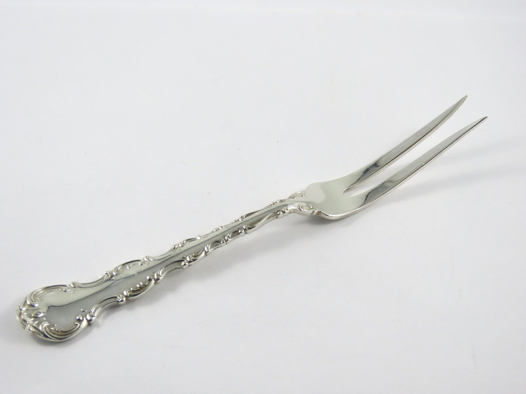 Sterling Birks Lemon Fork in Pompadour Pattern - Etsy