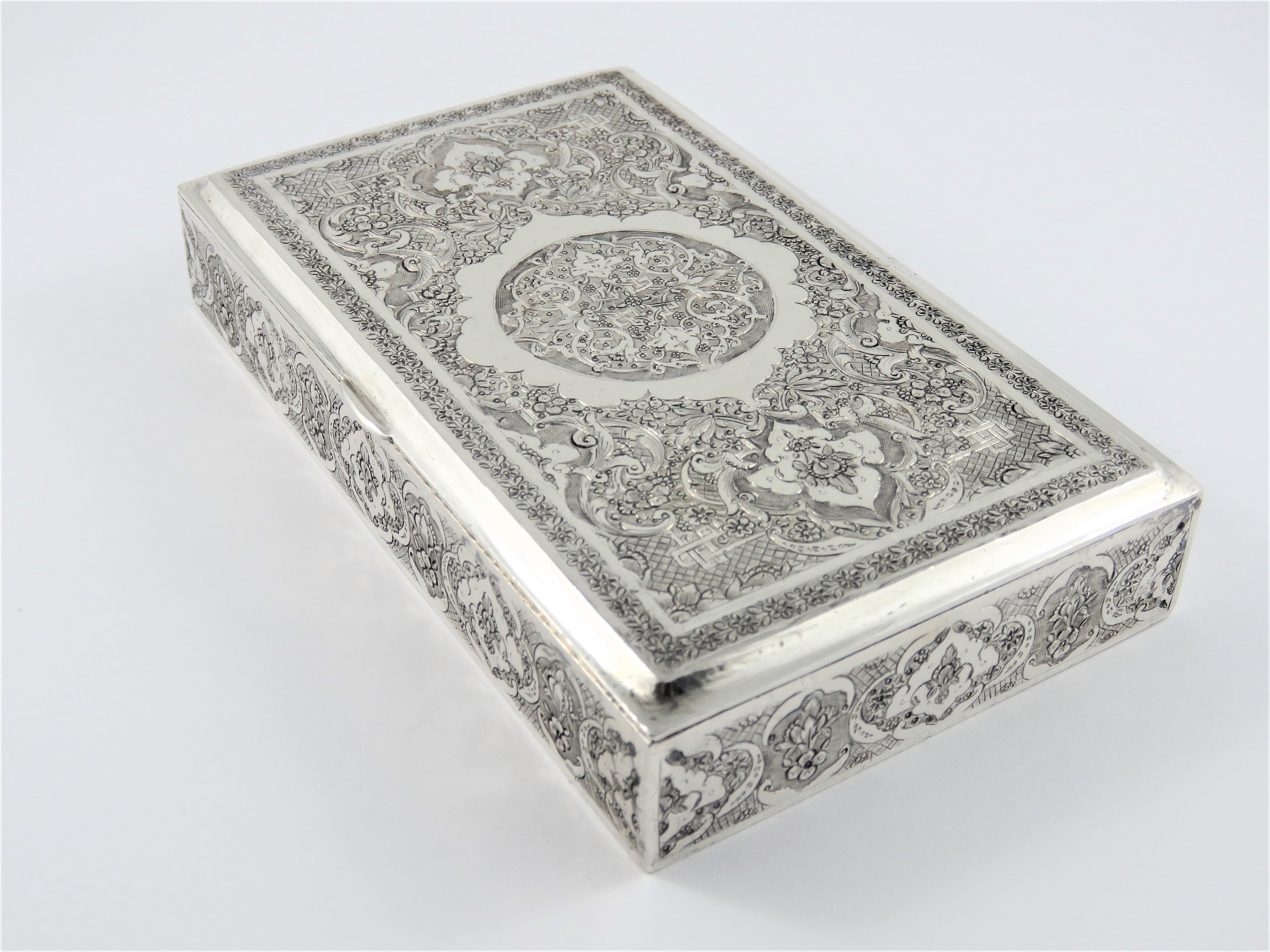 84 Silver Persian Cigarette Box | Etsy