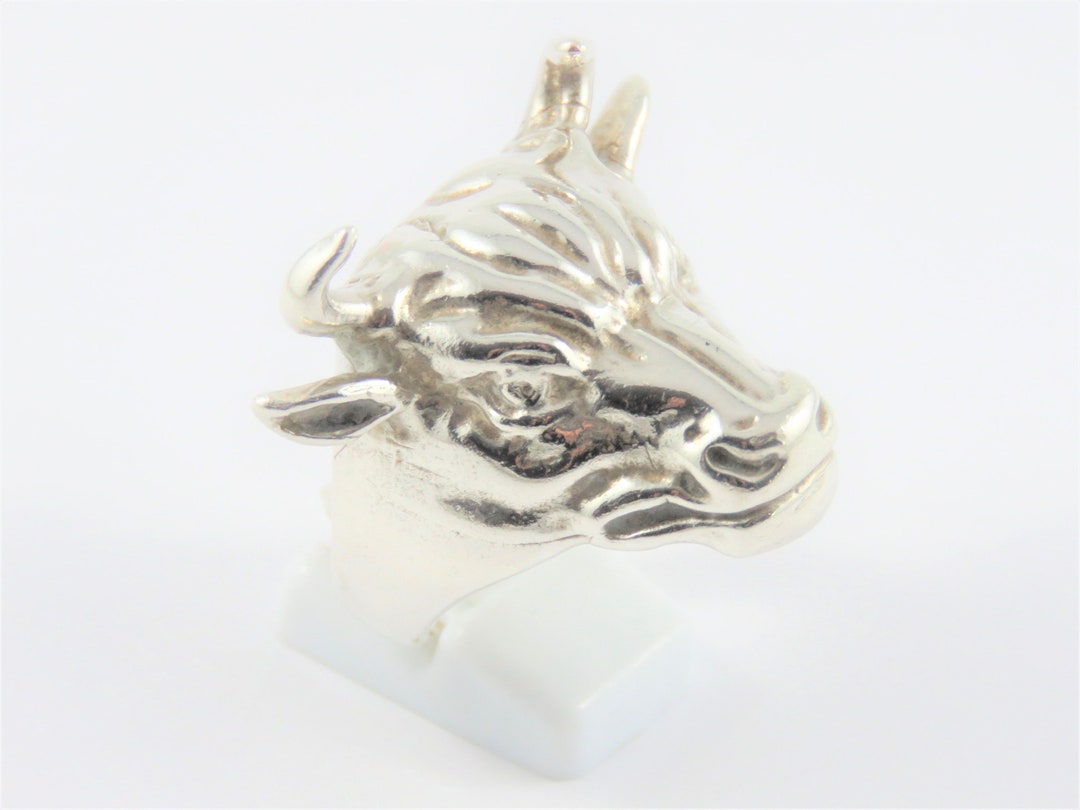Sterling Silver Gents Heavy Bull Ring Size 11 1/2 - Etsy