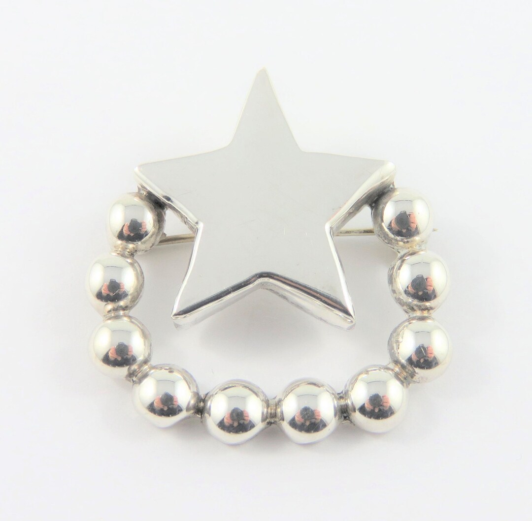 Sterling Silver Star Pin/pendant - Etsy