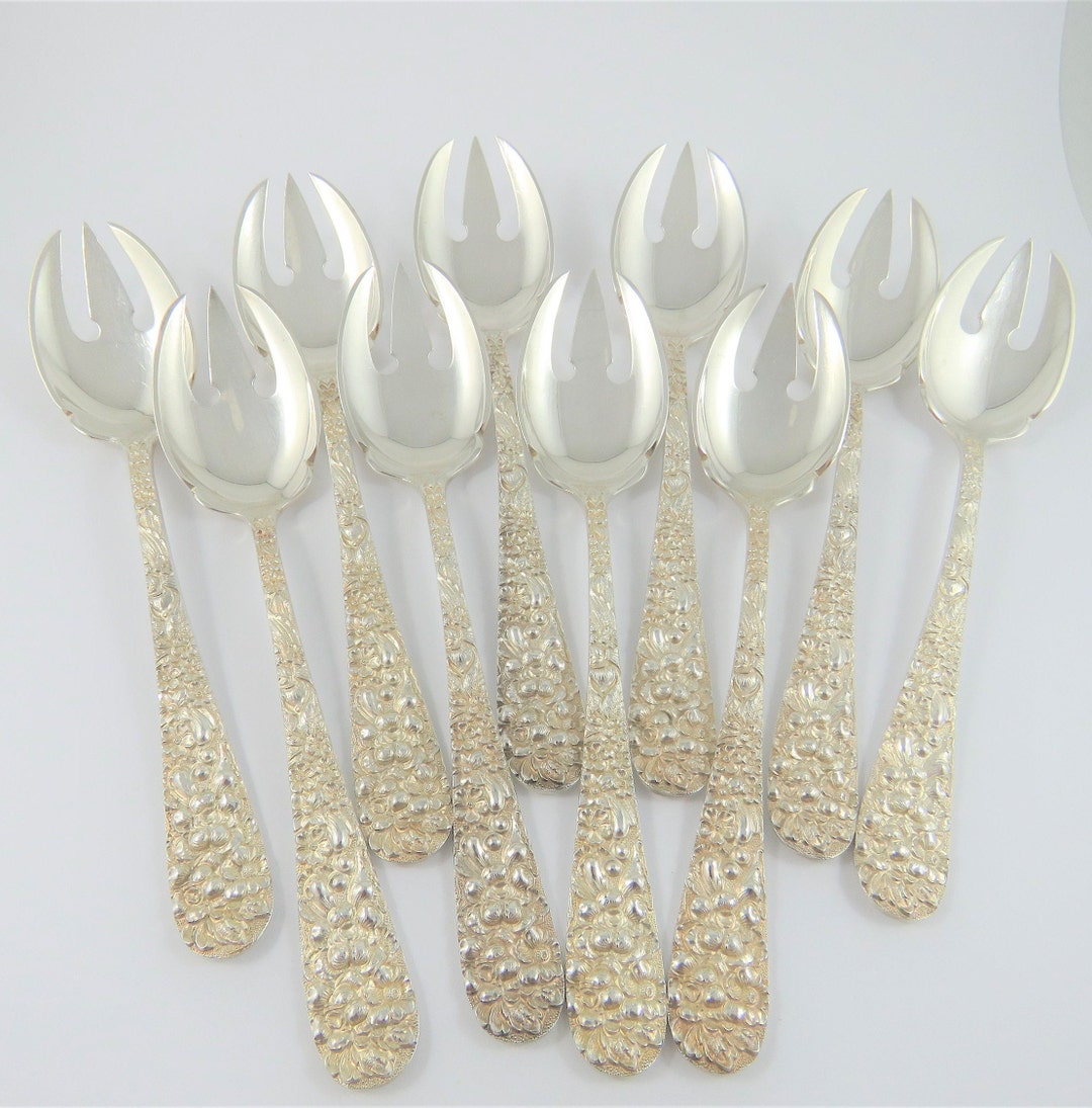 Ten Sterling Silver Stieff Ice Cream Spoons in the Princess Pattern - Etsy