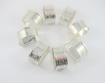 Silver Napkin Rings | Etsy