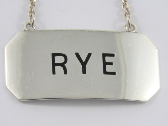 Sterling Silver Rye Decanter Tag - Etsy