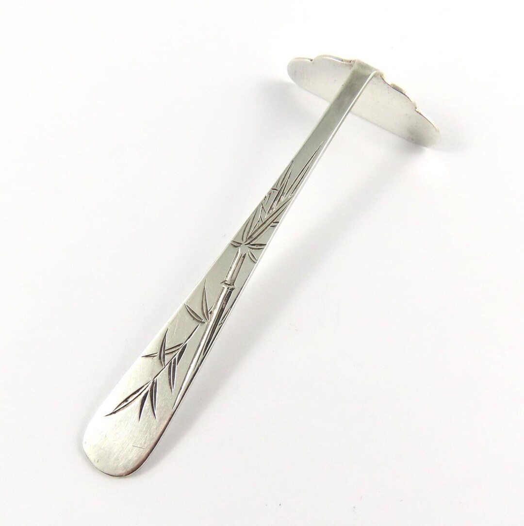 Sterling Silver Baby Food Pusher With Bamboo Leaf Design - Etsy