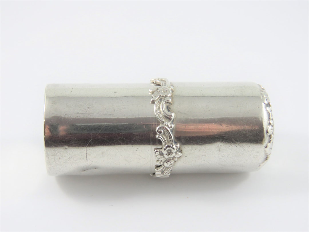 Sterling Silver Cylindrical Shaped Container - Etsy