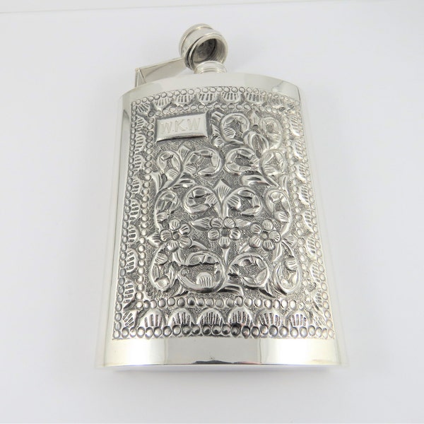 Silver Flask - Etsy